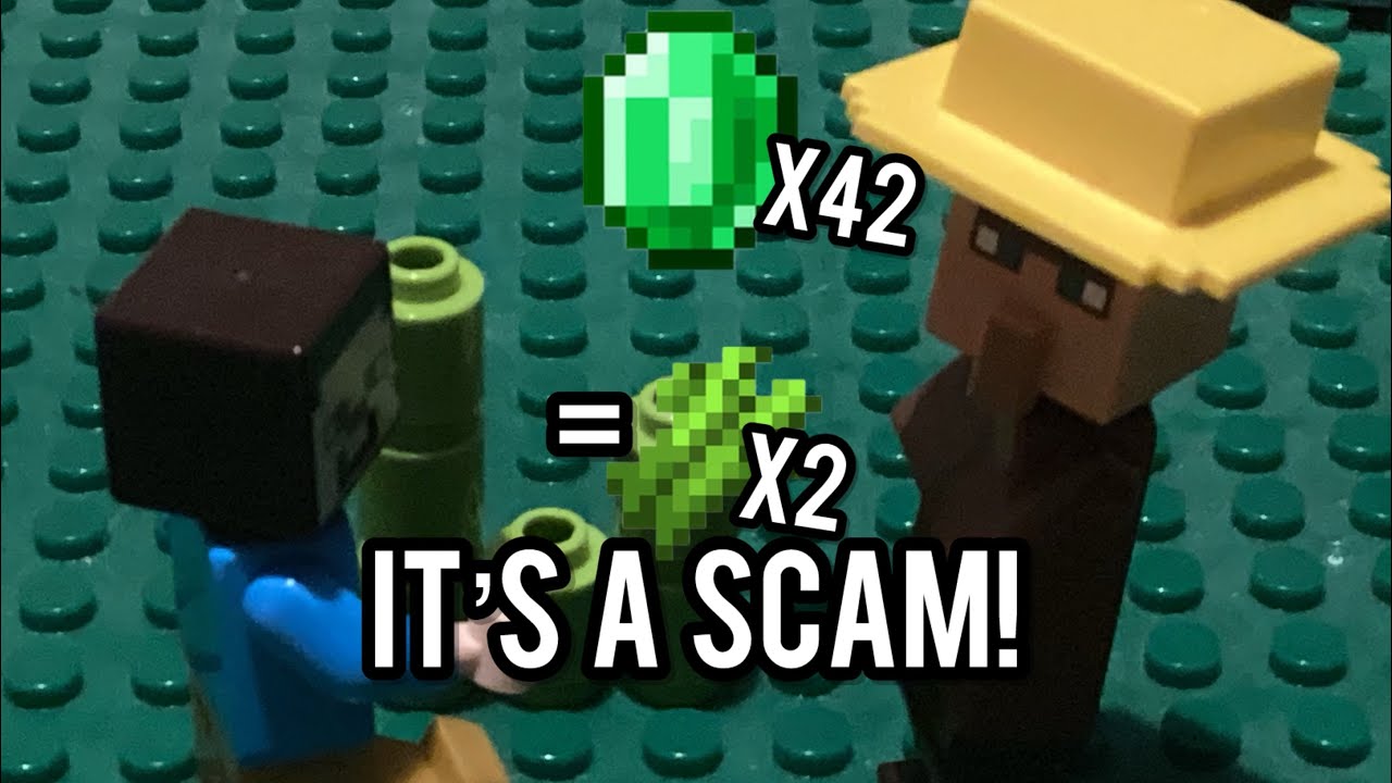 When villagers try to scam you! #minecraft #stopmotion - YouTube