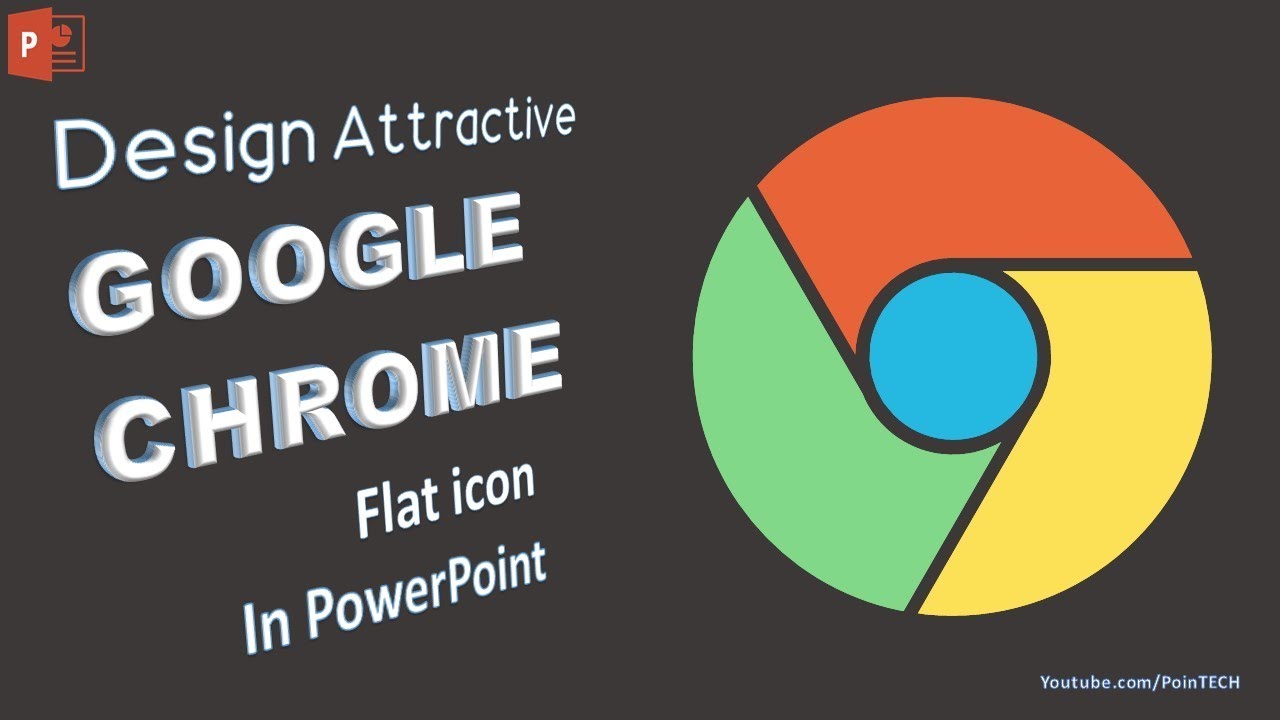 Deisgn Flat Google Chrome Icon | Powerpoint Graphics Tutorials | PoinTECH - YouTube