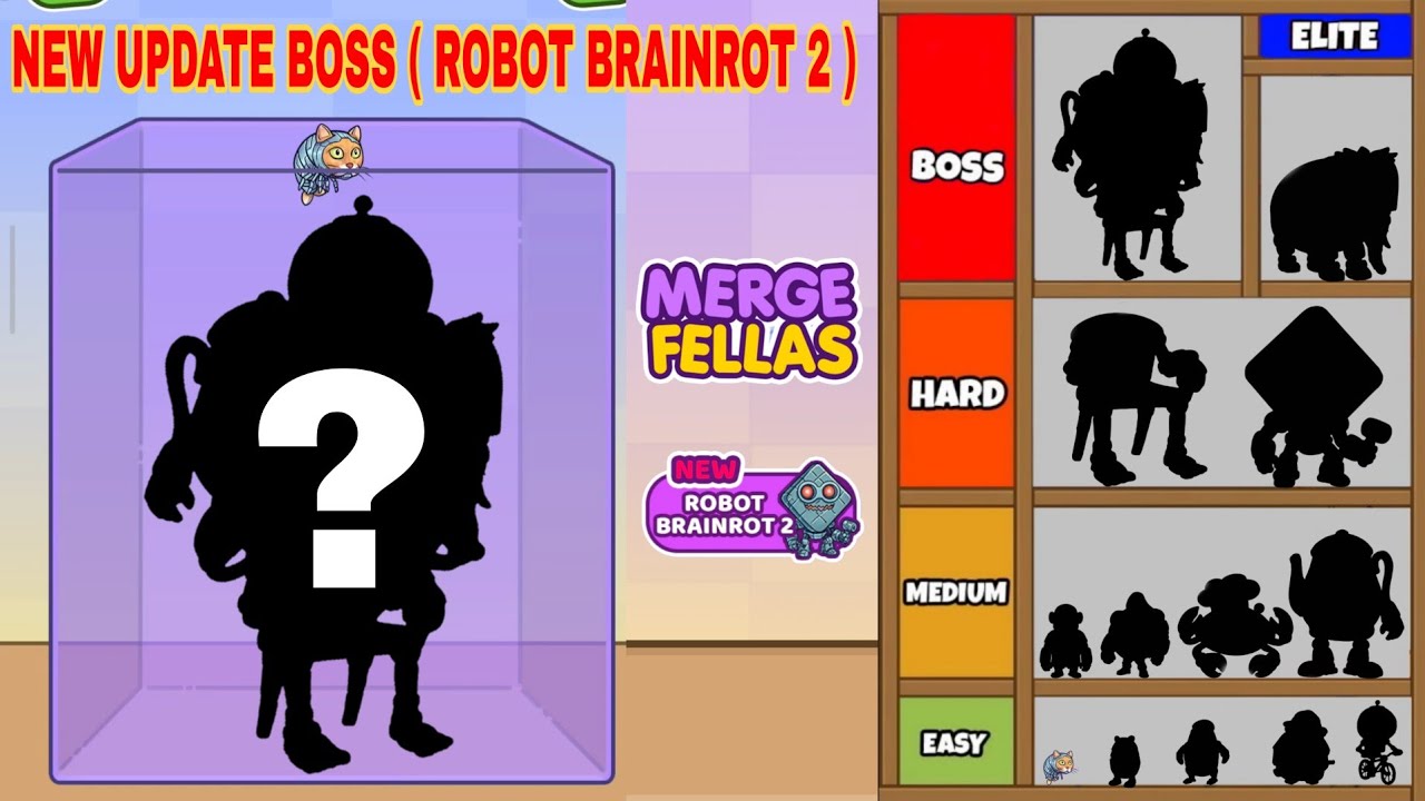 Merge Fellas Robot Brainrot 2 🔥 New Update Fusion Boss Max Level ...