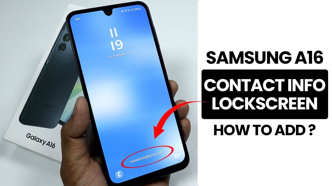 How to Add Contact Info on Lock Screen In Samsung A16 - YouTube