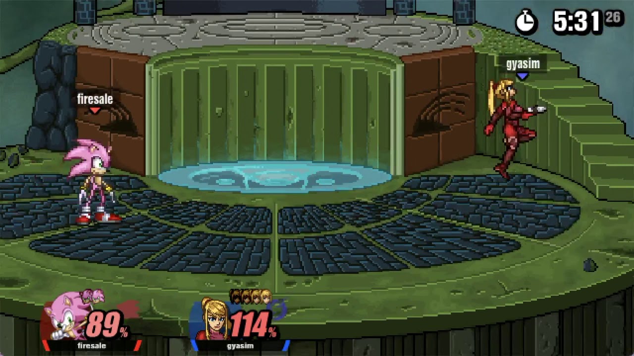 SSF2 Friendlies - Firesale (Sonic) vs. Sim (Zero Suit Samus) - YouTube