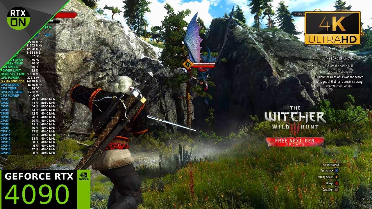 The Witcher 3 PC Gameplay [4K] Ray Tracing ON, DLSS + FG | RTX 4090 ...
