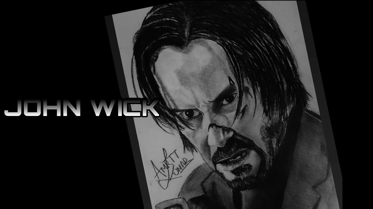 Drawing John Wick | Time-Lapse | The Simping Pencil - YouTube