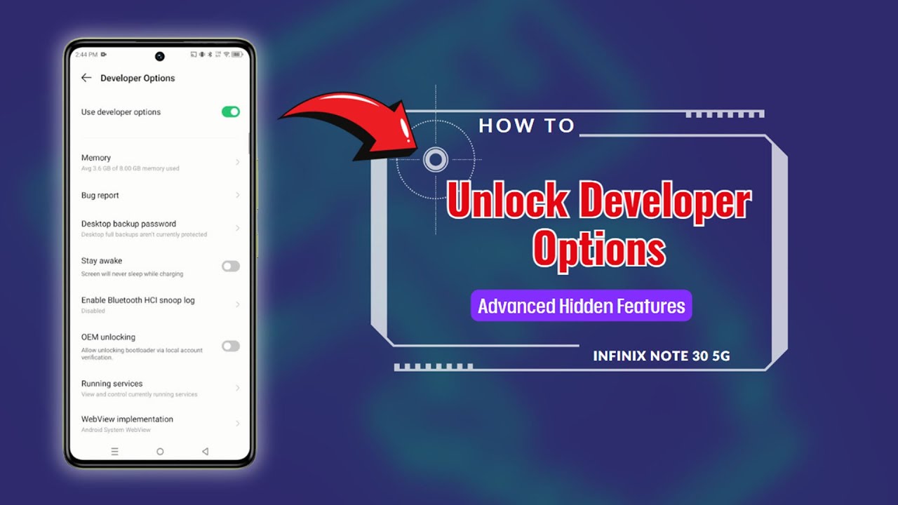 How to Unlock Developer Options (Advanced Hidden Features) on Infinix Note 30 5g - YouTube