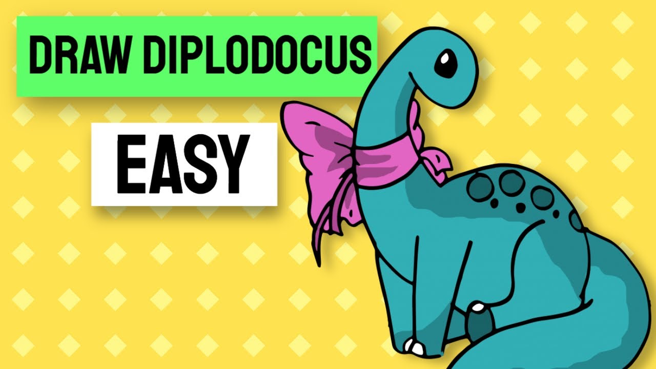 How To Draw A Cute Diplodocus