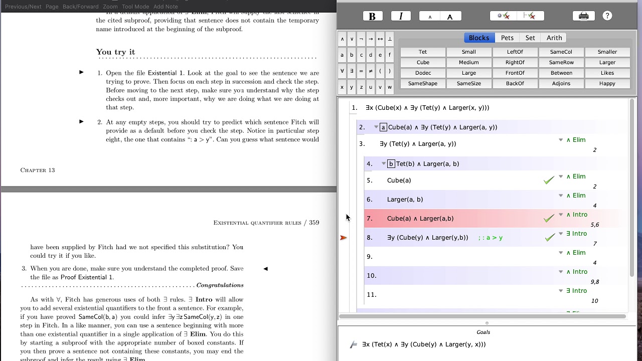 LPL You Try It 13.2: Existential Quantifier Rules for Proofs - YouTube