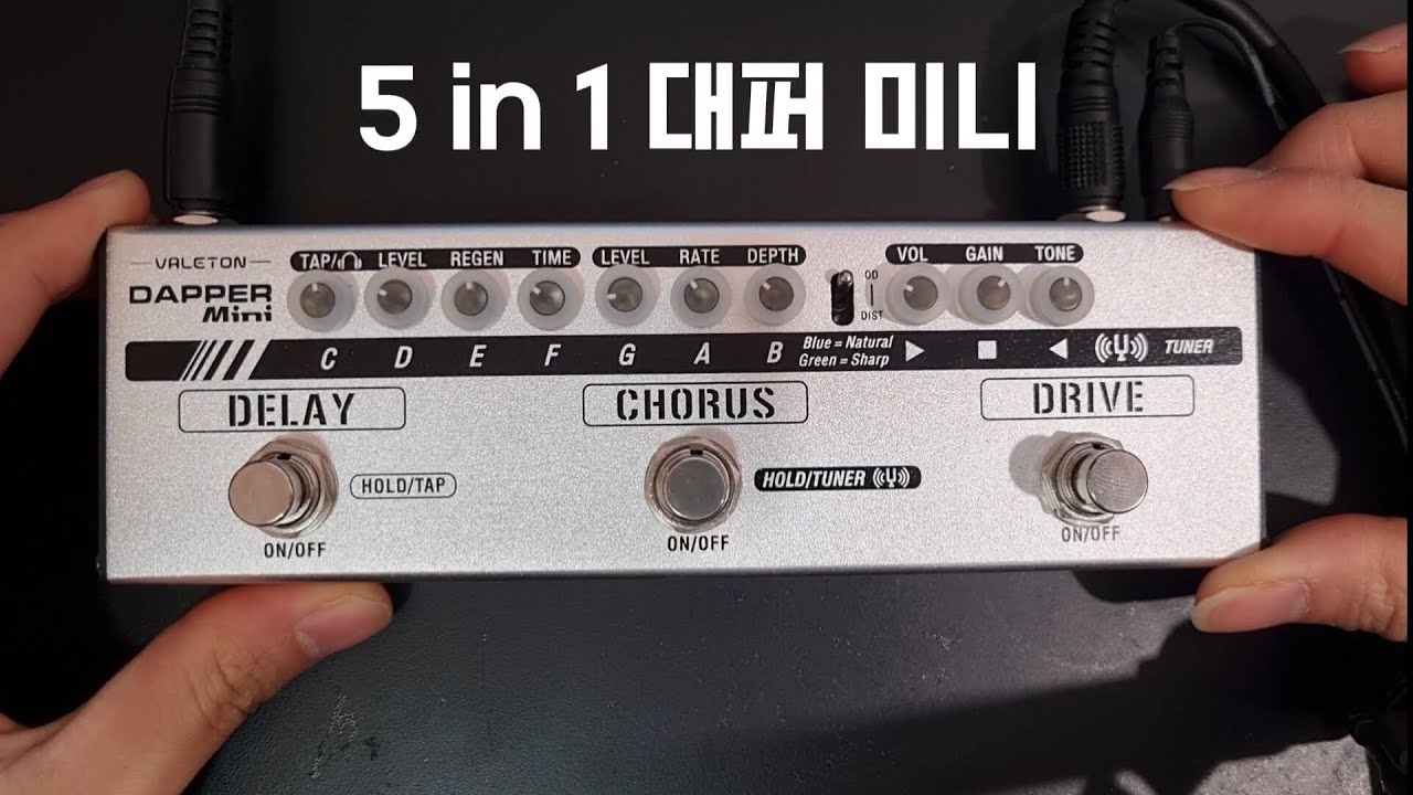 [리뷰] 베일톤 대퍼 미니 5개의 이펙터를 1개로 Valeton Dapper Mini 아날로그 멀티 이펙터 리뷰 - YouTube