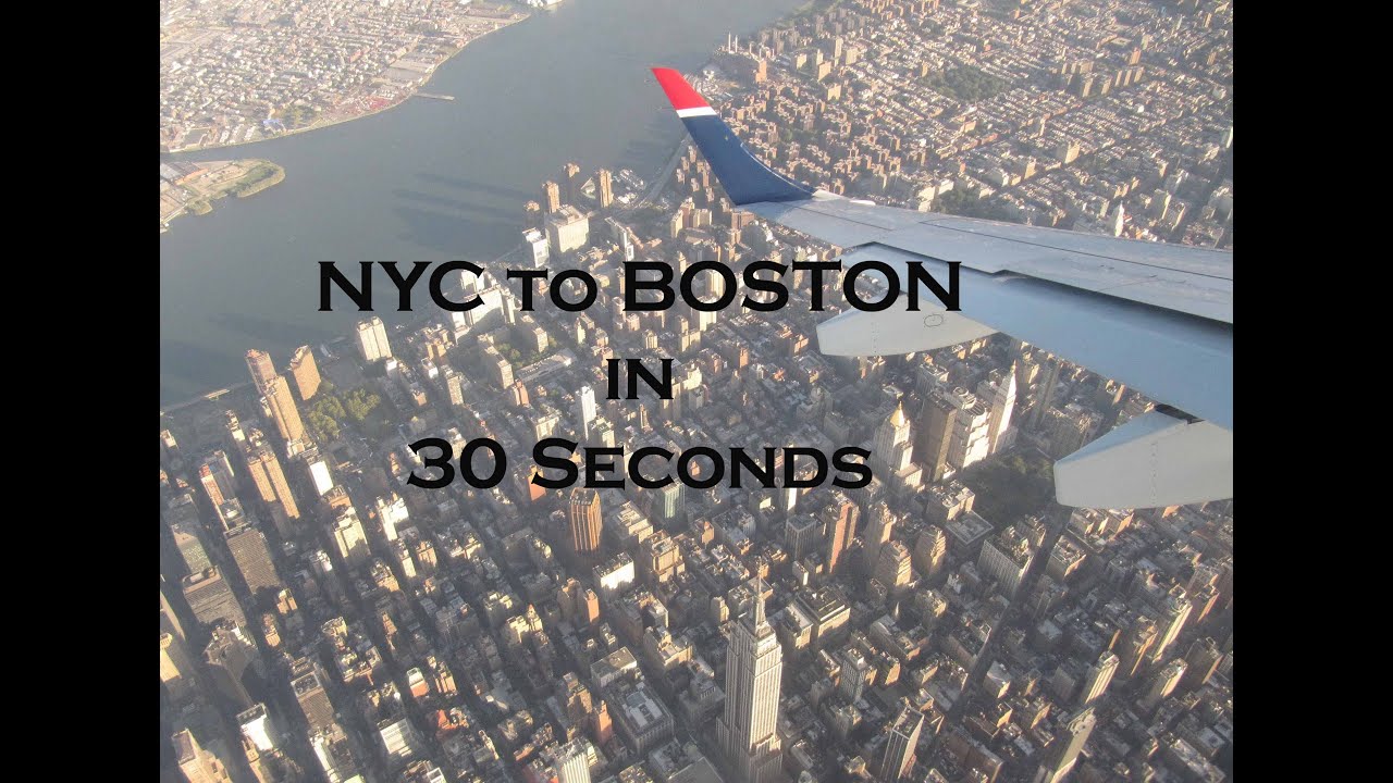 NYC to Boston in 30 Seconds - LGA to BOS Entire Flight (Time Lapse ...