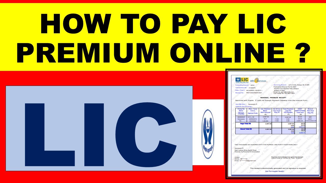 Pay Premium Online - lic pay direct - YouTube