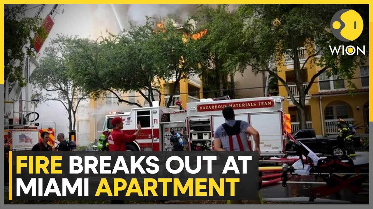 Massive fire breaks out at a Miami apartment building; at least 40 ...