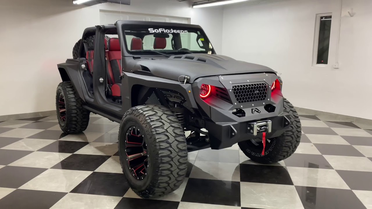 South Florida Jeeps Custom Kevlar Jeep Wrangler on 38”s - YouTube