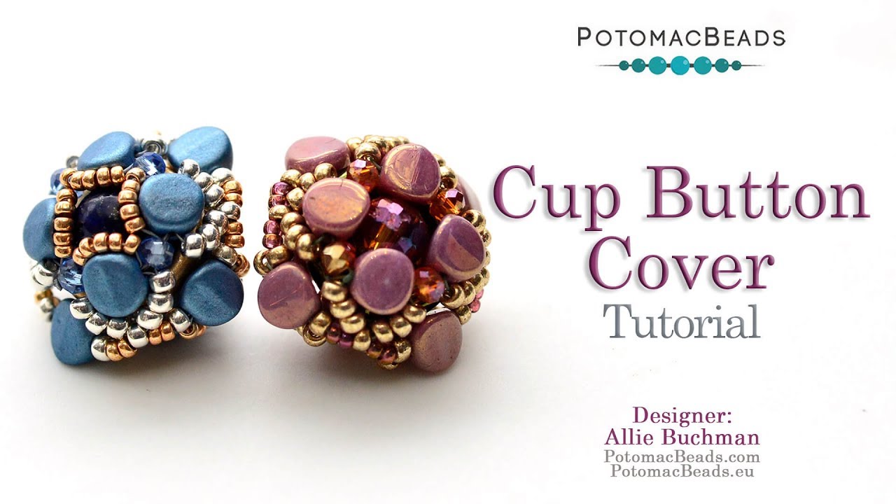Cup Button Cover - DIY Jewelry Making Tutorial by PotomacBeads - YouTube