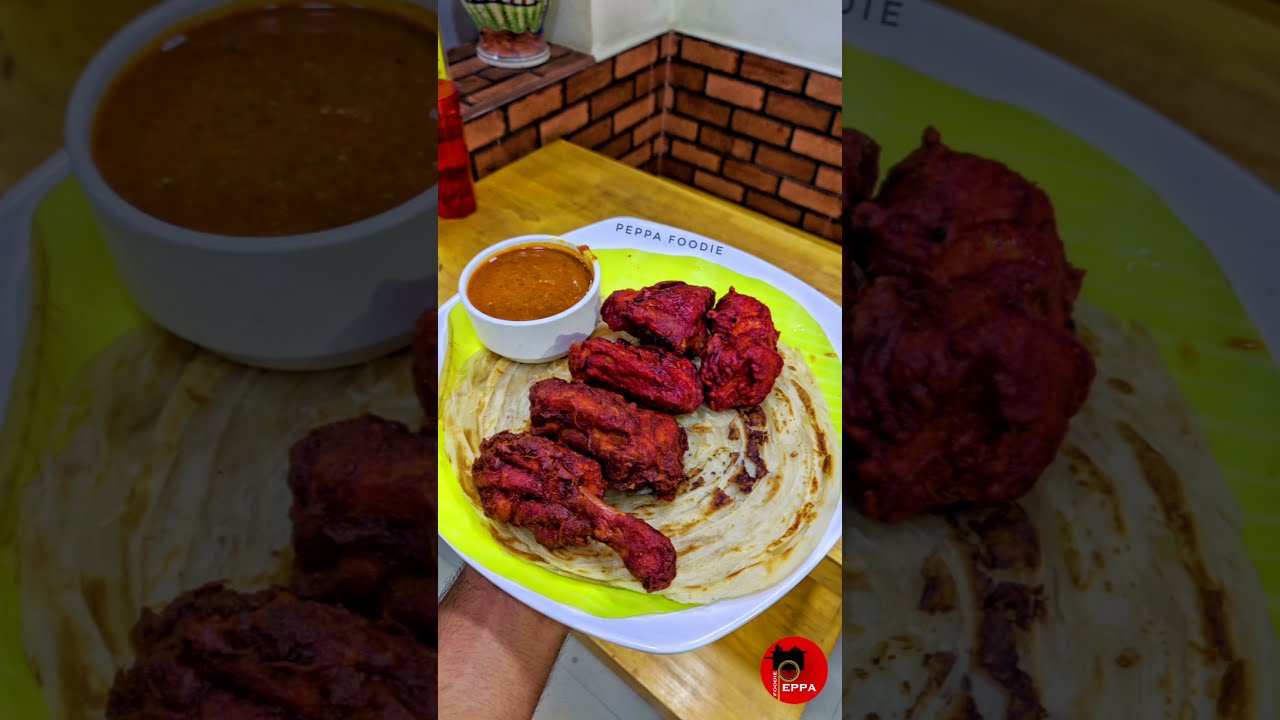 Parotta 🤤 & Chicken 65 🍗 Combo 🔥🎉 | Peppa Foodie #shorts #streetfood # ...