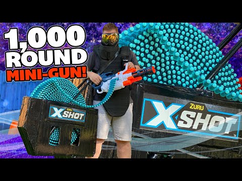 1,000 ROUND FOAM MINI-GUN!!!! [4K]