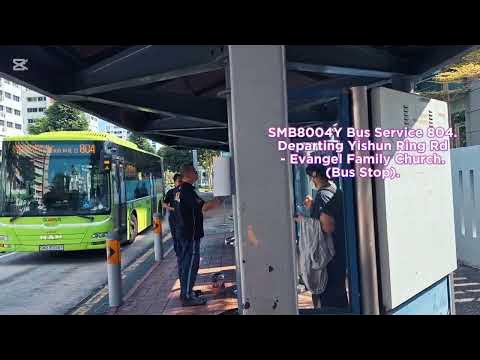 SMB8004Y Sv 804. Depart Evangel Family Church (Bus Stop) MAN A24 Euro 5 Bendy Bus. SG ️BUS. 01 ...