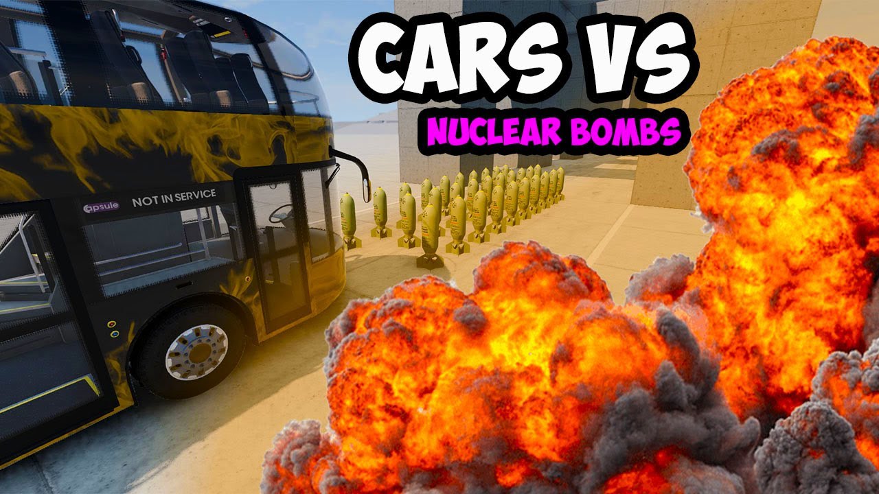 Cars vs Nuclear Bombs 😱 BeamNG Drive - YouTube