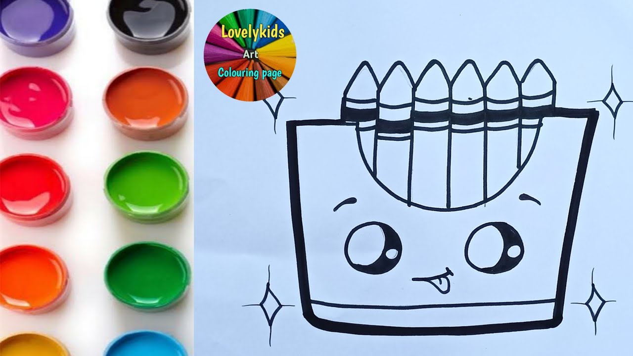 how to draw Crayons box#colouringforkids#videoforkids#simpledrawing# ...