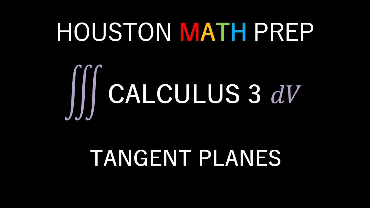 Tangent Planes (Calculus 3) - YouTube