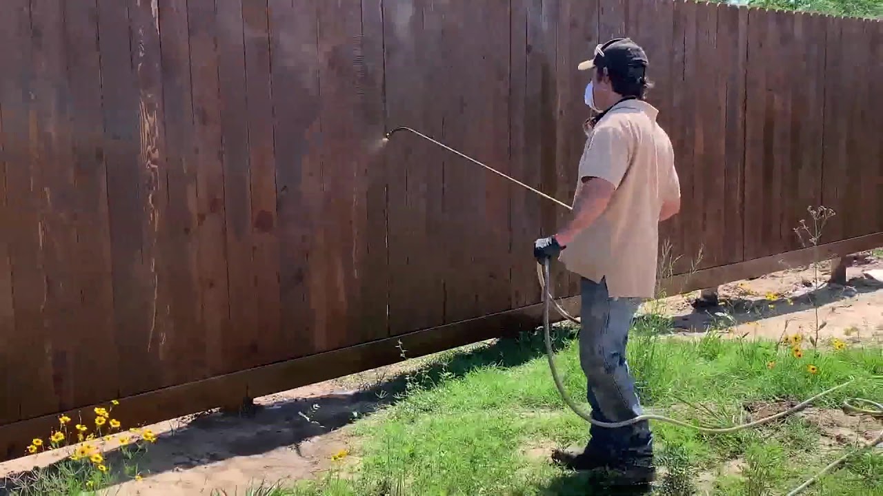 New Cedar Fence Staining - YouTube
