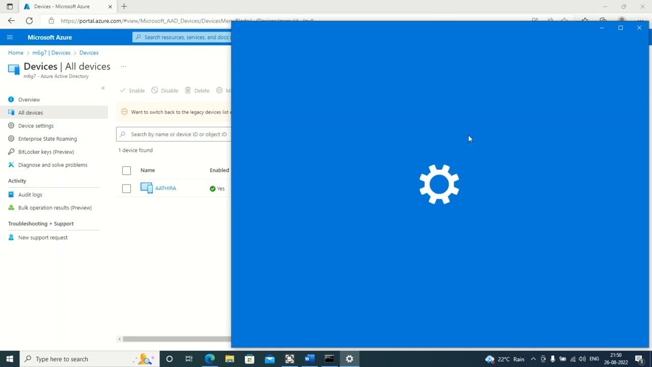 Azure AD Joined Demo | Azure Ad Joined validation from User Device ...