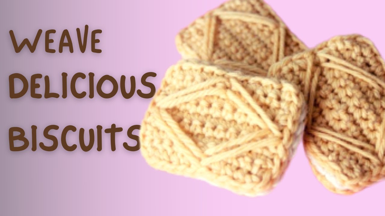 How to crochet super cute biscuits with cream pattern for beginners ...