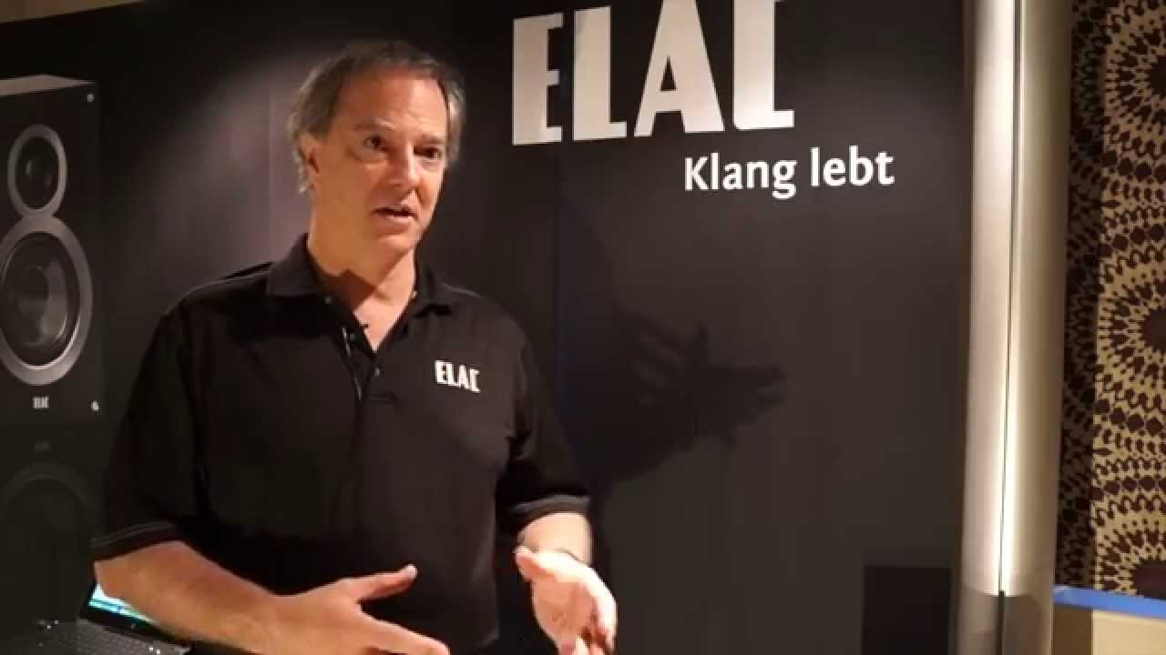 ELAC's Andrew Jones introduces the Debut B5 speakers at the # ...
