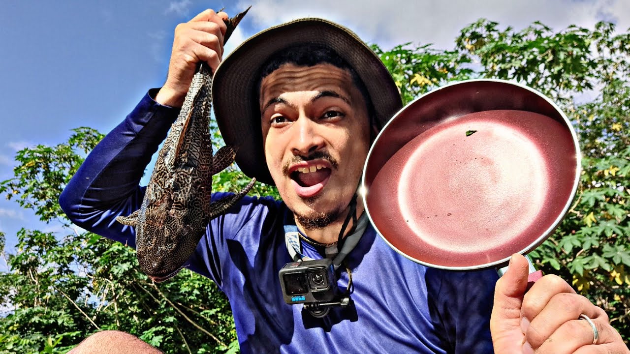 Por PRIMERA vez probando el pez "Diablo" (Plecostomus) / PESCA y COCINA ...