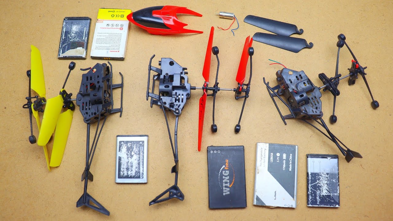 Awesome uses of old battery's and old Remote Control Helicopter's - YouTube