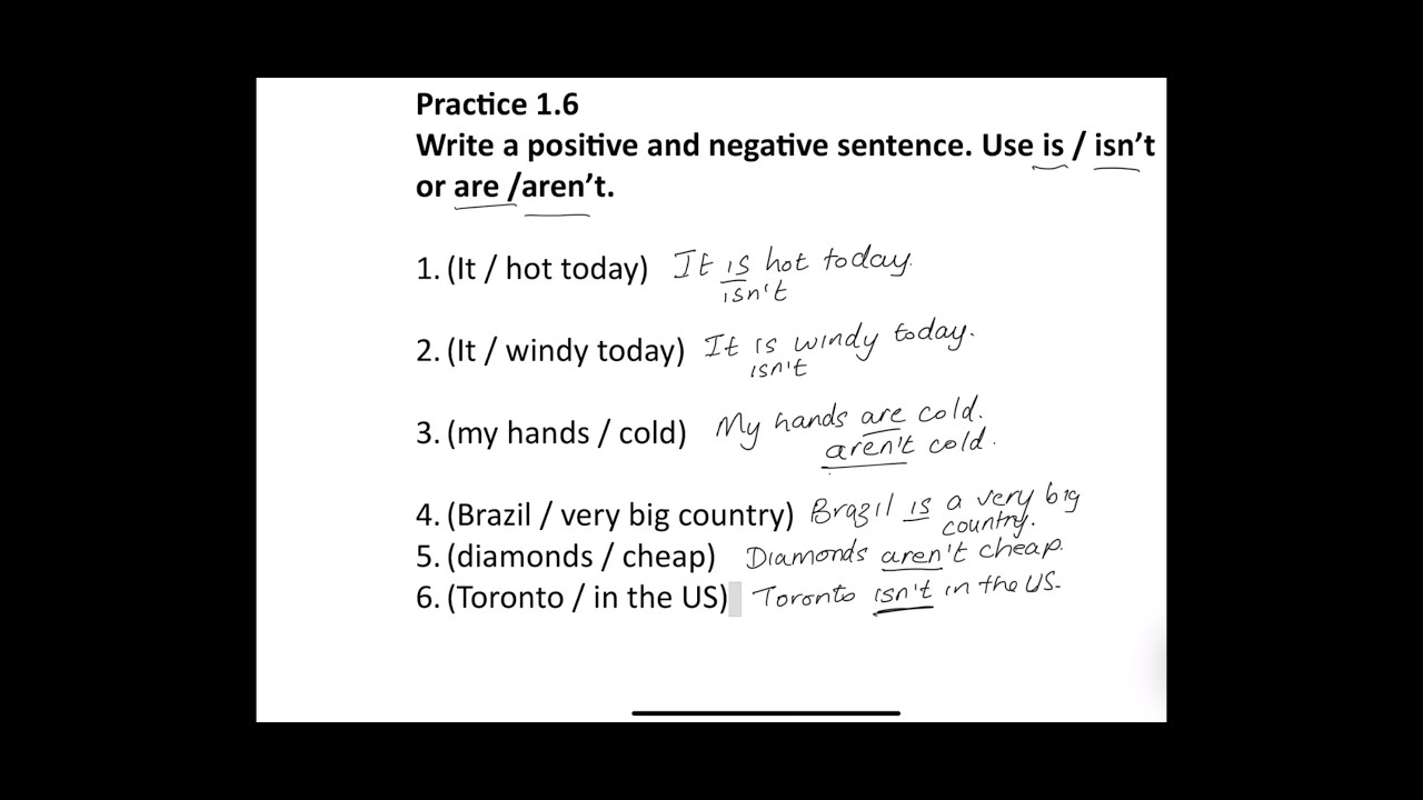 Learn English Grammar Easily (am / is / are) - practice - YouTube