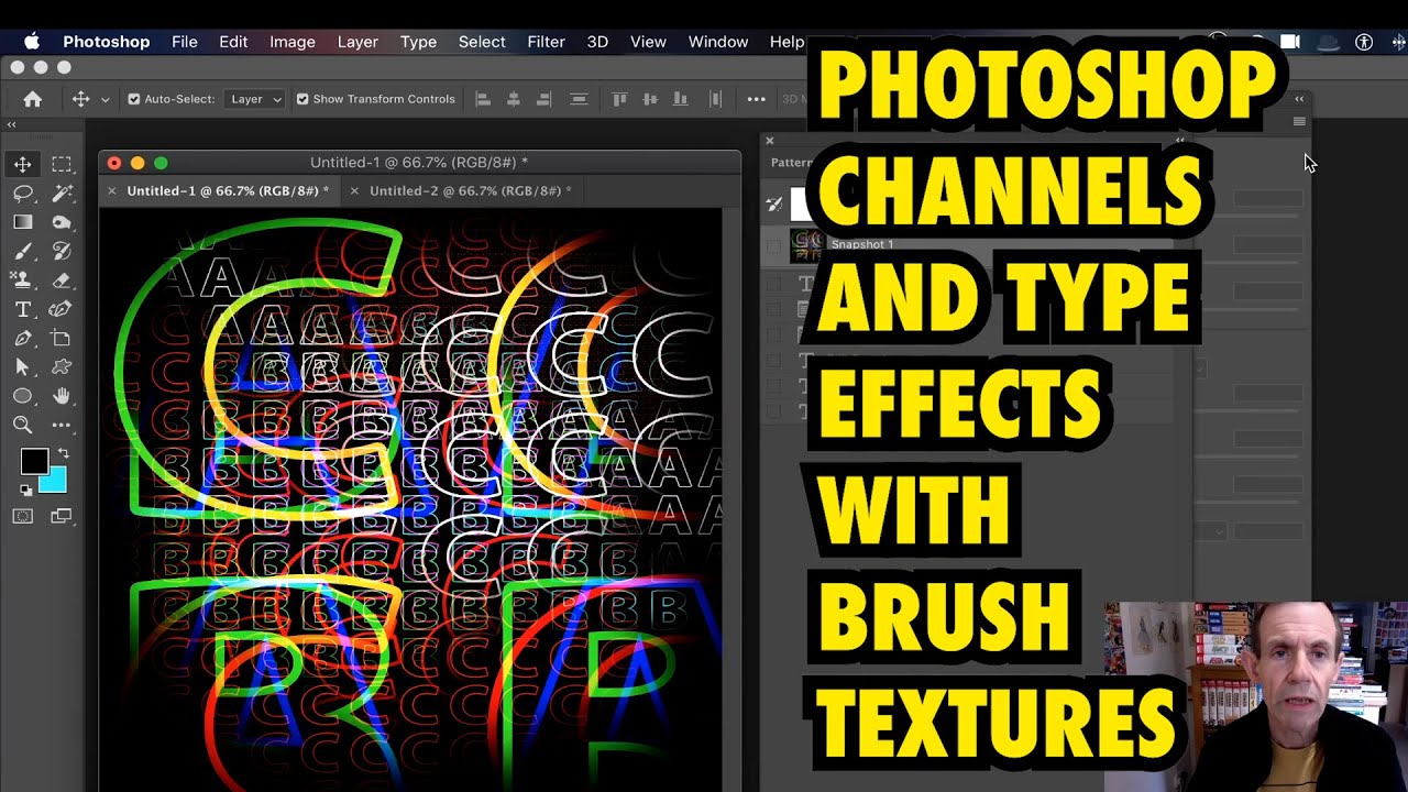 Photoshop tutorial : Brush textures in Photoshop and channels - YouTube