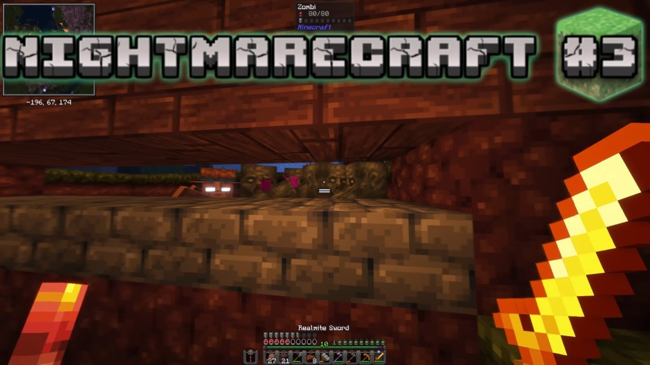 NIGHTMARECRAFT #3 | Invasión Zombie | Minecraft con mods - YouTube