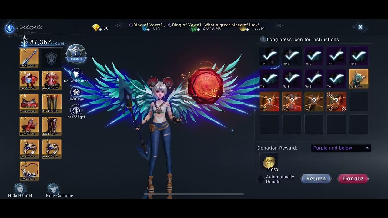 Mu Origin 3 - got ominous mist wings - YouTube
