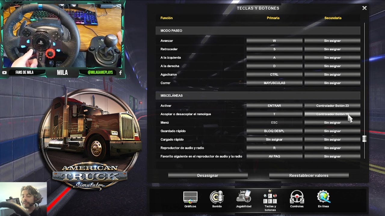 Configura todos los botones y componentes de Volante Logitech G29 Para ...