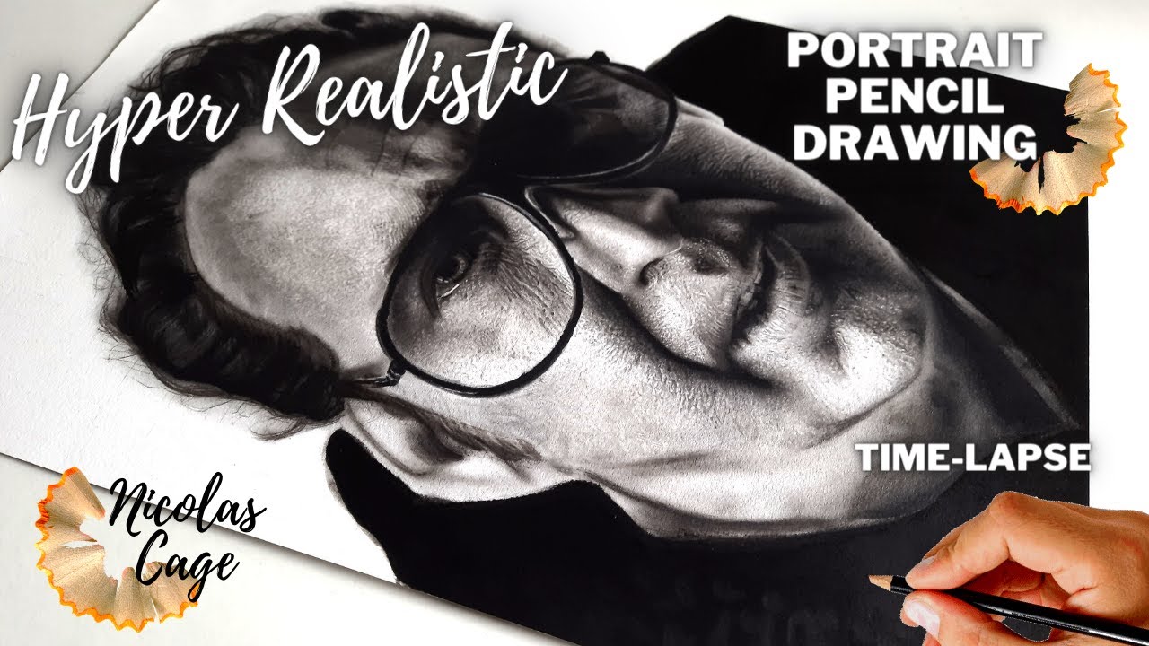 Hyper Realistic Portrait Pencil Drawing Time-lapse - YouTube