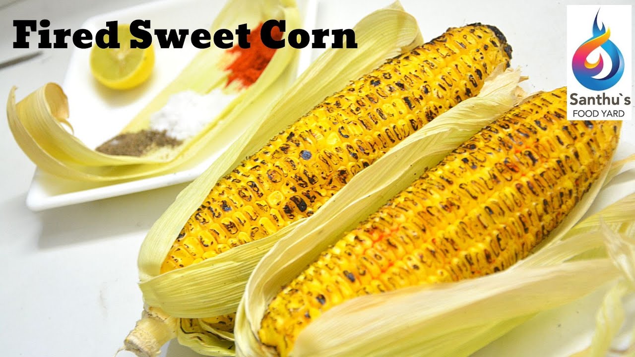 ASMR Fired Sweet Corn !!! with natural cooking sound.... - YouTube