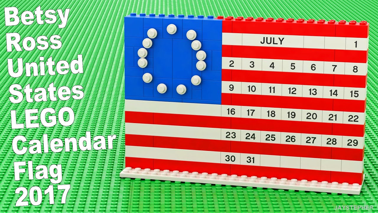Betsy Ross United States LEGO Calendar Flag Custom Build MOC Tour - YouTube