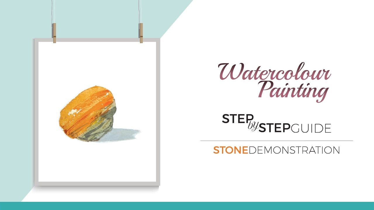 How to Draw Stone using Watercolours | Step By Step Guide for Landscape ...