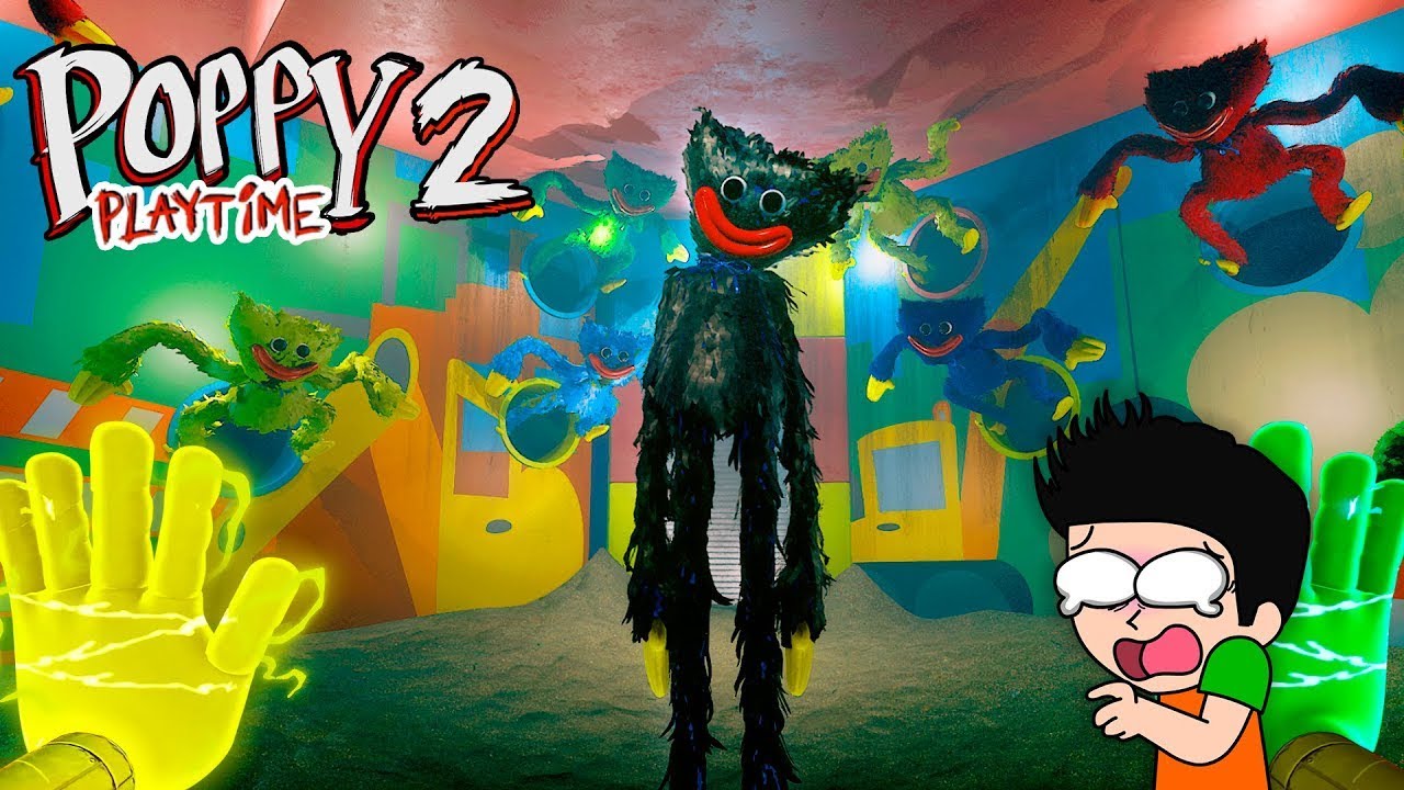 Black Huggy Wuggy Chase me !! WHO IS HE Poppy Playtime Chapter 3 HD ...