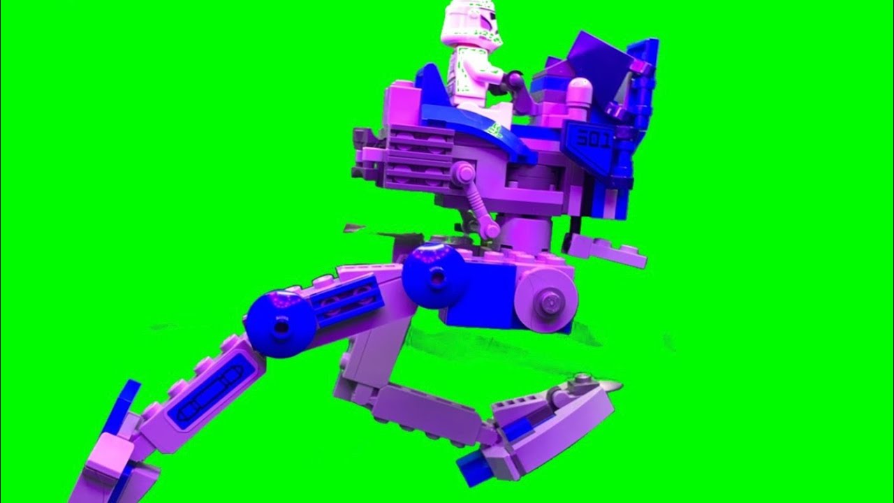 Lego at-rt green screen running animation (free to use as long as I get ...