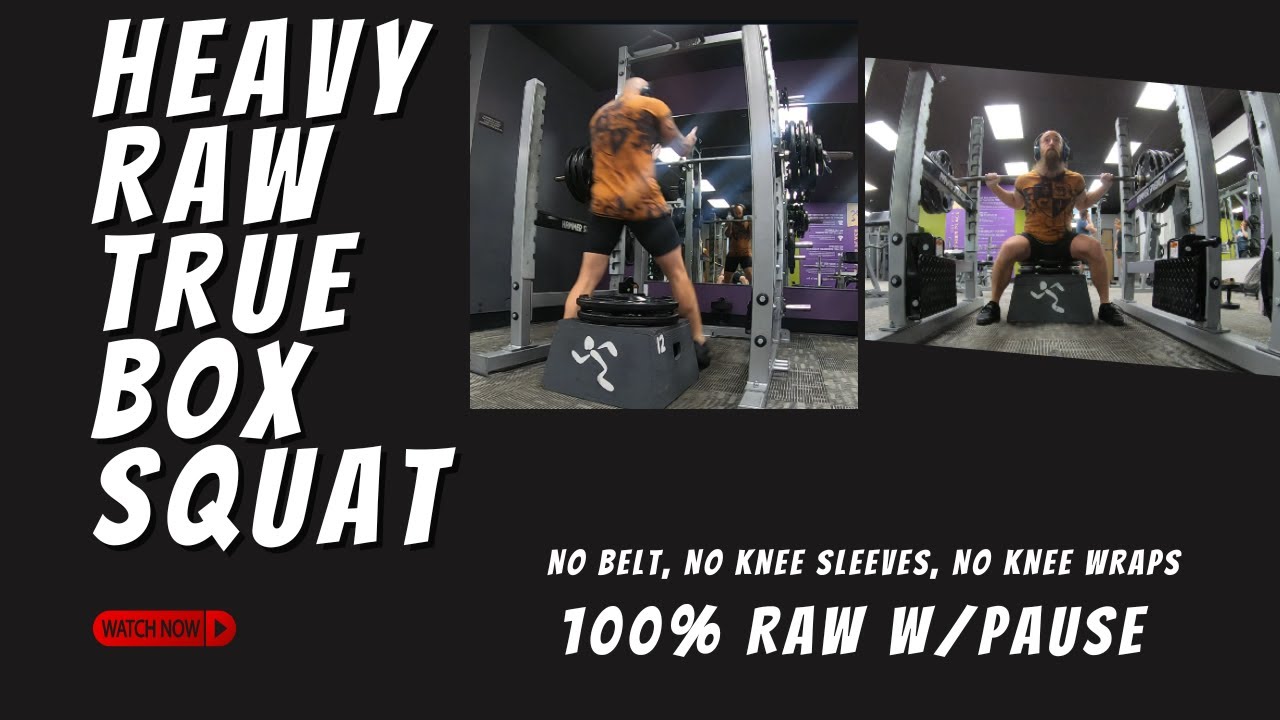 Heavy RAW True Box Squat W/Pause for Powerlifting Training - YouTube
