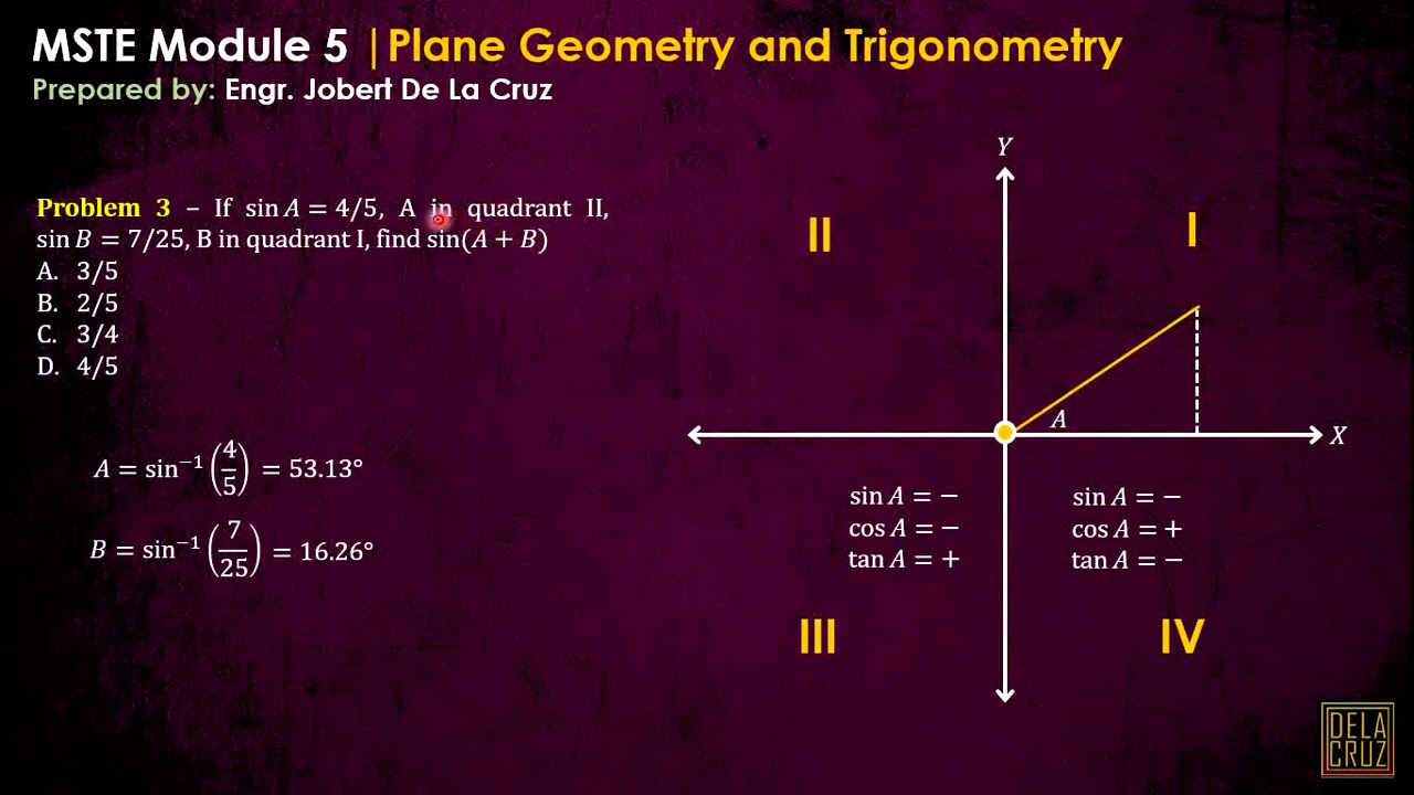 CE REVIEW WEEK 5 | PLANE GEOMETRY AND TRIGONOMETRY PART 2 - YouTube