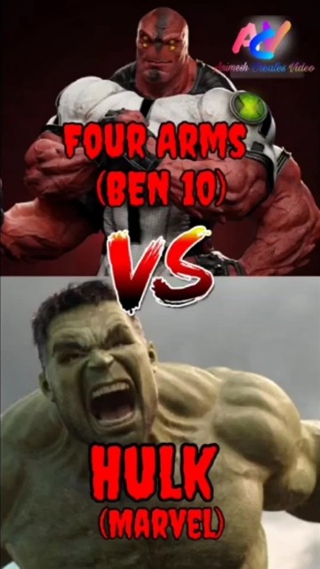 🔥 "Four Arms Vs Hulk 💥 | Who Wins This Ultimate Power Clash? 💪🔥 #Shorts ...