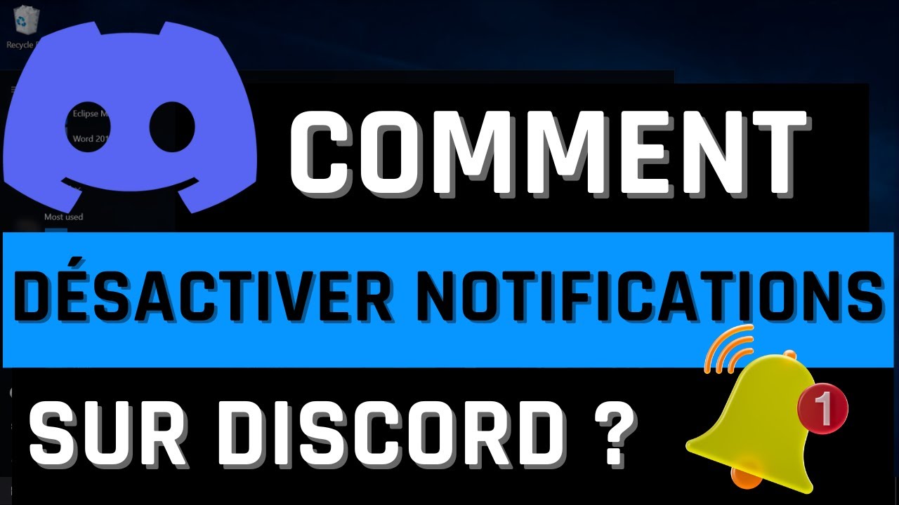 Comment désactiver les notifications de Discord sur PC - YouTube