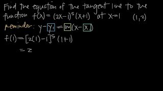 Equation Of Tangent Line How To Find The Equation Of A Tangent Line