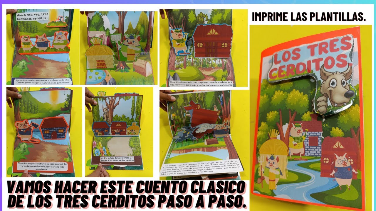 COMO HACER UN LIBRO A MANO DIDÁCTICO CREATIVO 3D POP UP/ COMO HACER UN ...