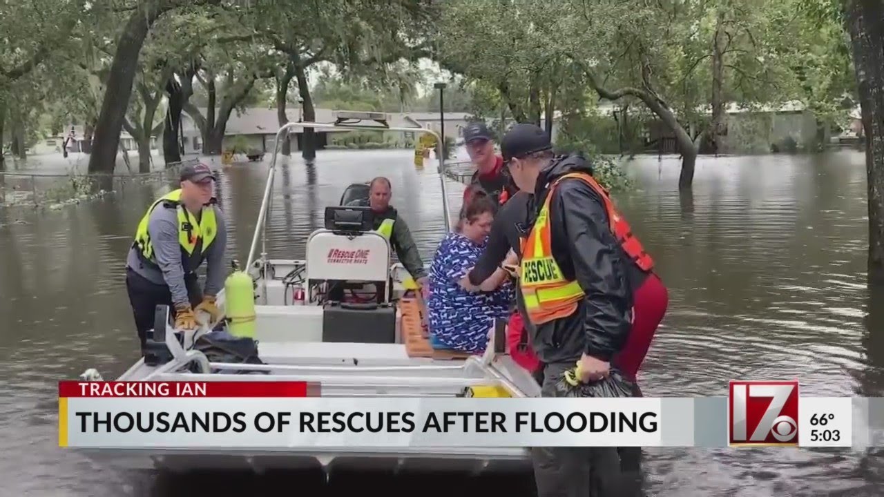 Thousands of rescues in Florida after flooding from Hurricane Ian - YouTube