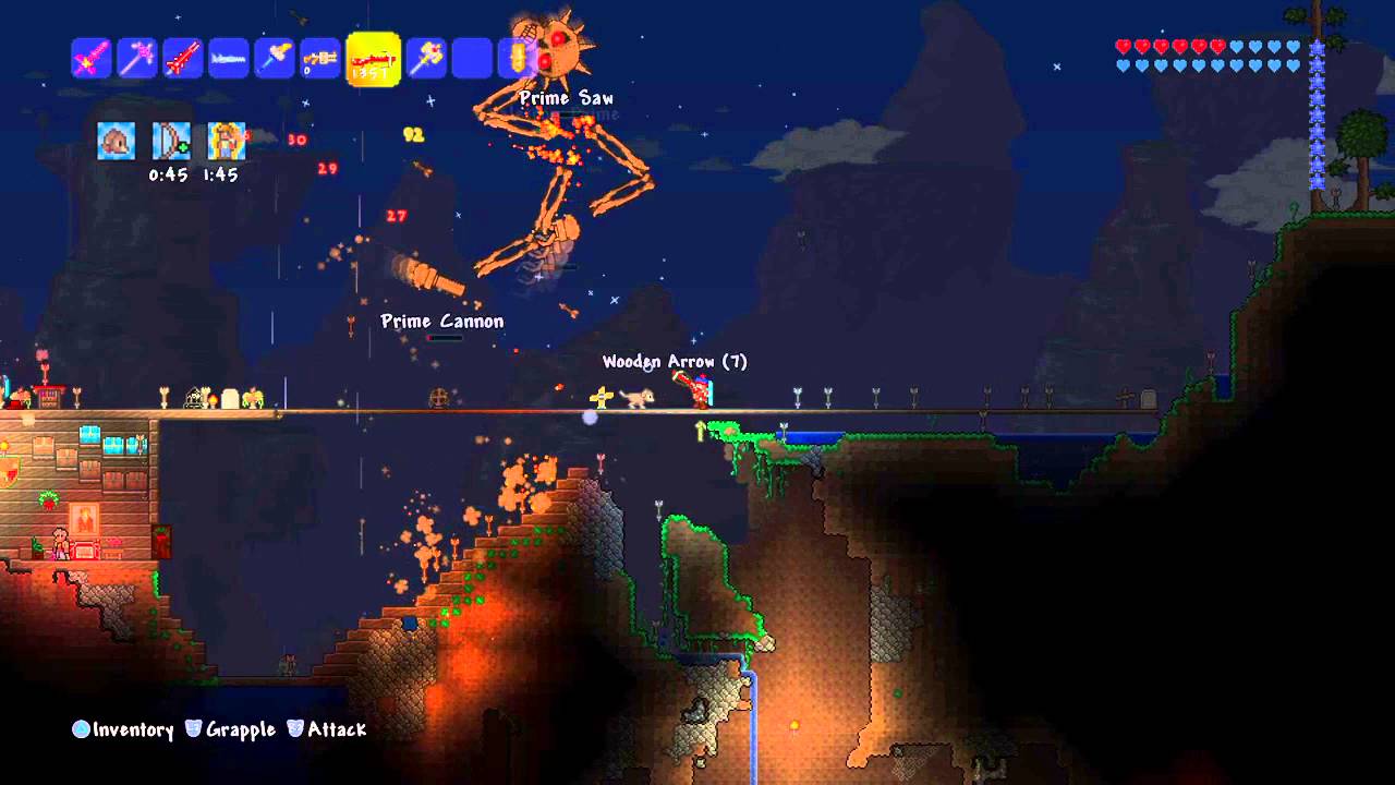 Terraria: PS4 Skeletron Prime fight! - YouTube