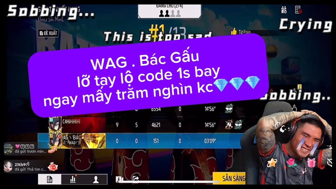 WAG.BÁC GẤU Đang Trao Giải ALTP Lỡ Tay Lộ Code 1s Bay Mấy Trăm Nghìn Kc ...