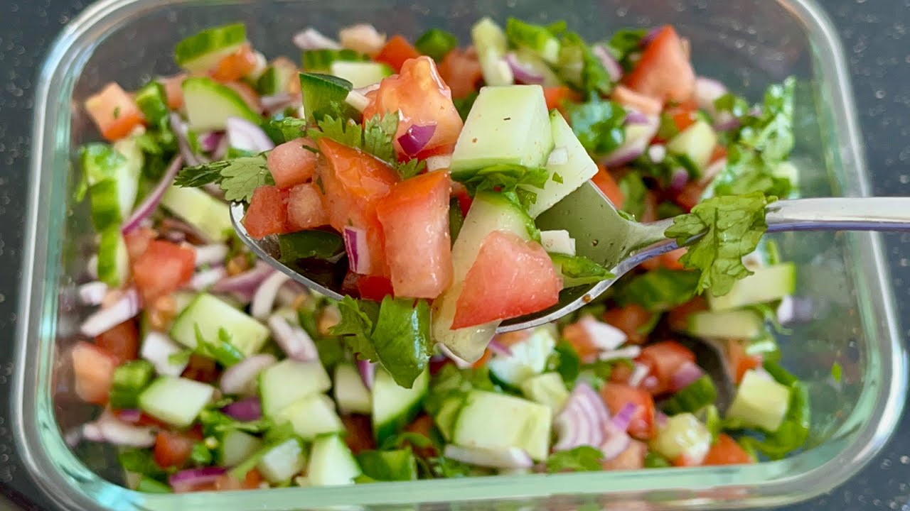 Indian Chopped Salad | कचुंबर सैलड | Indian Restaurant Condiment | Ami ...