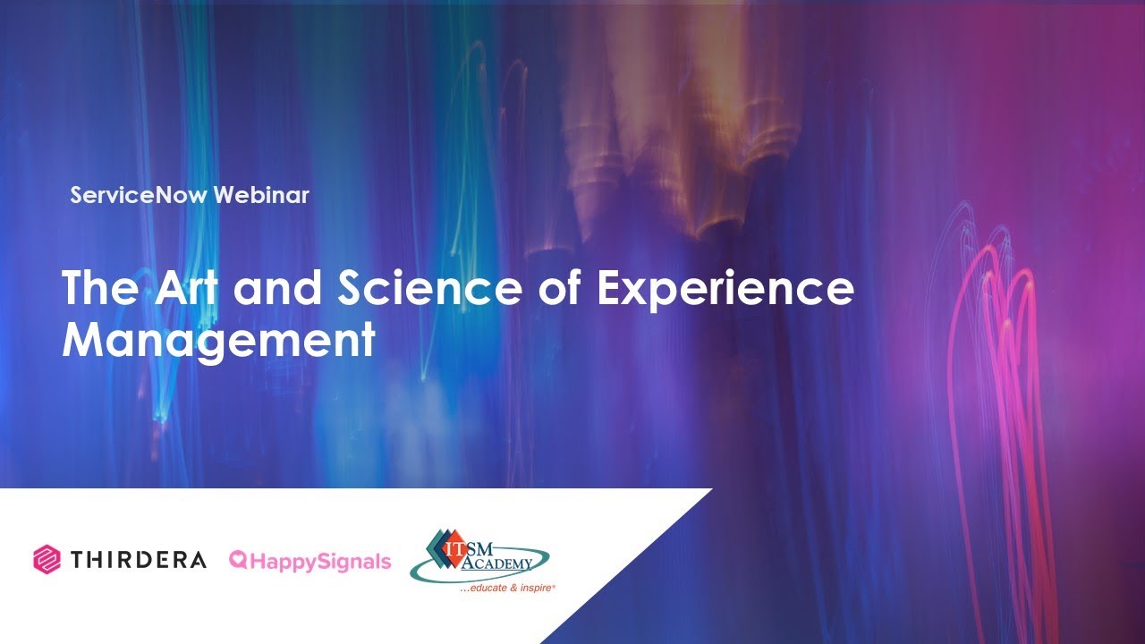 The Art and Science of Experience Management - YouTube